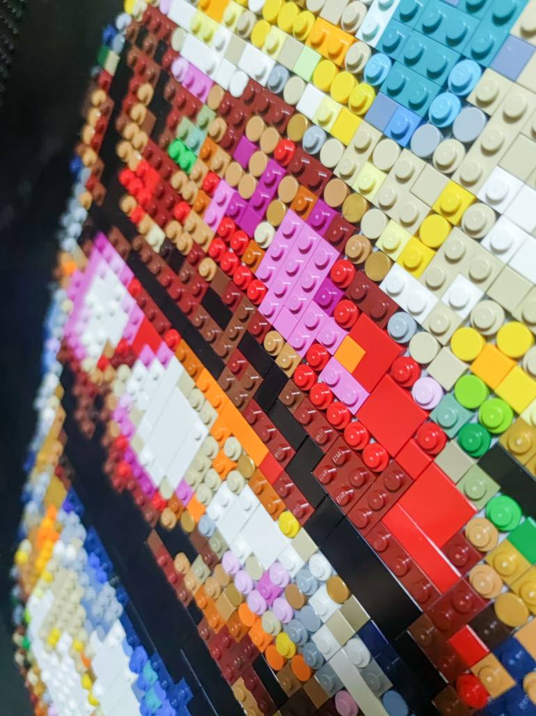 The Woman face - mosaic made using LEGO® bricks. Collage by Mateusz ...