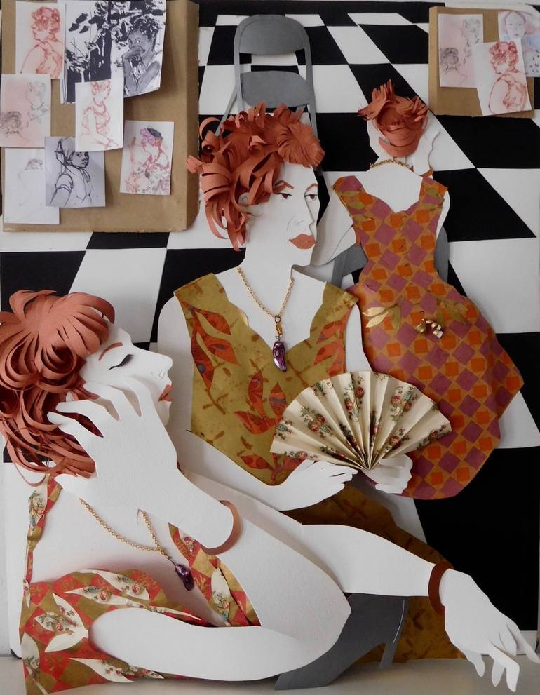 Rita Rules The Room Collage by Judith Eloise Hooper | Saatchi Art