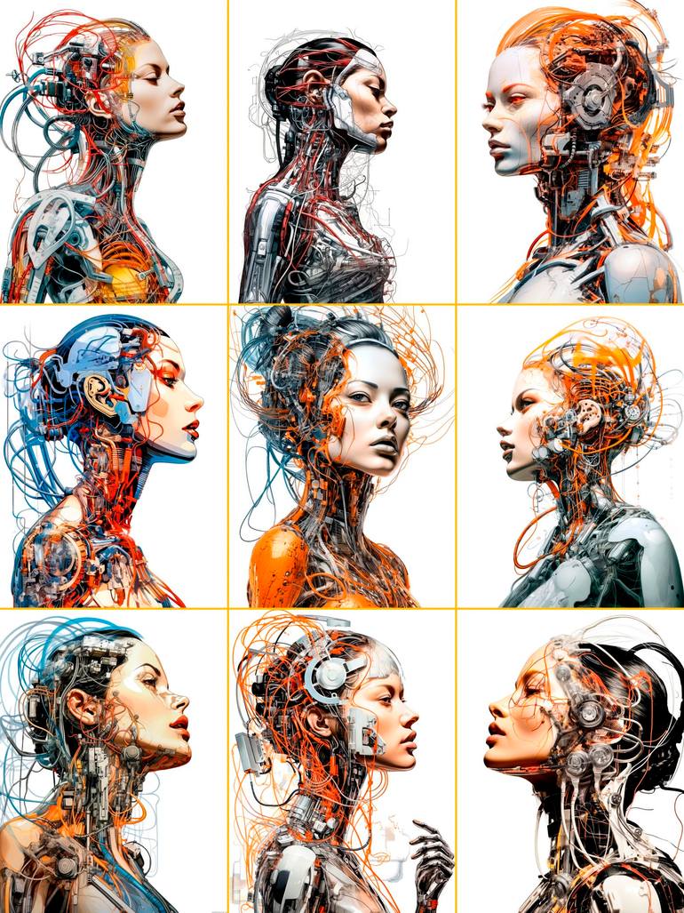 Cyborg Alpha Prototype Nine-Panel-Image Digital by Norbert Speicher ...