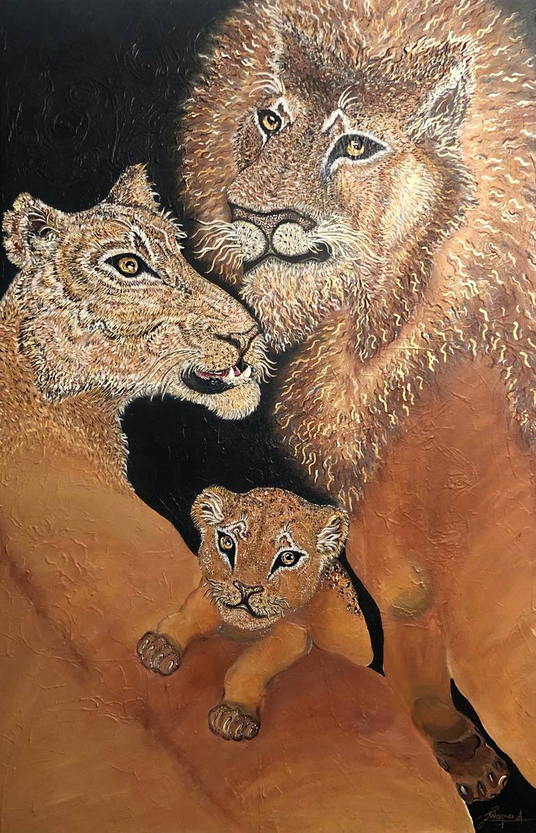 Roar of resilience Painting by Josephine Wagner | Saatchi Art