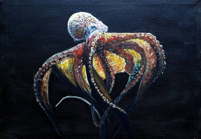 Octopus Painting by Christian Darkin | Saatchi Art
