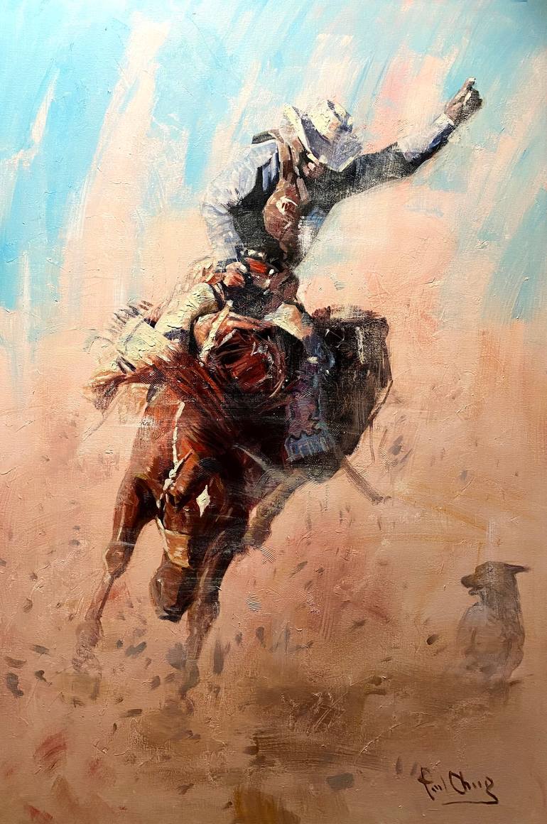 The Art Of Rodeo No.65 Painting by Paul Cheng | Saatchi Art
