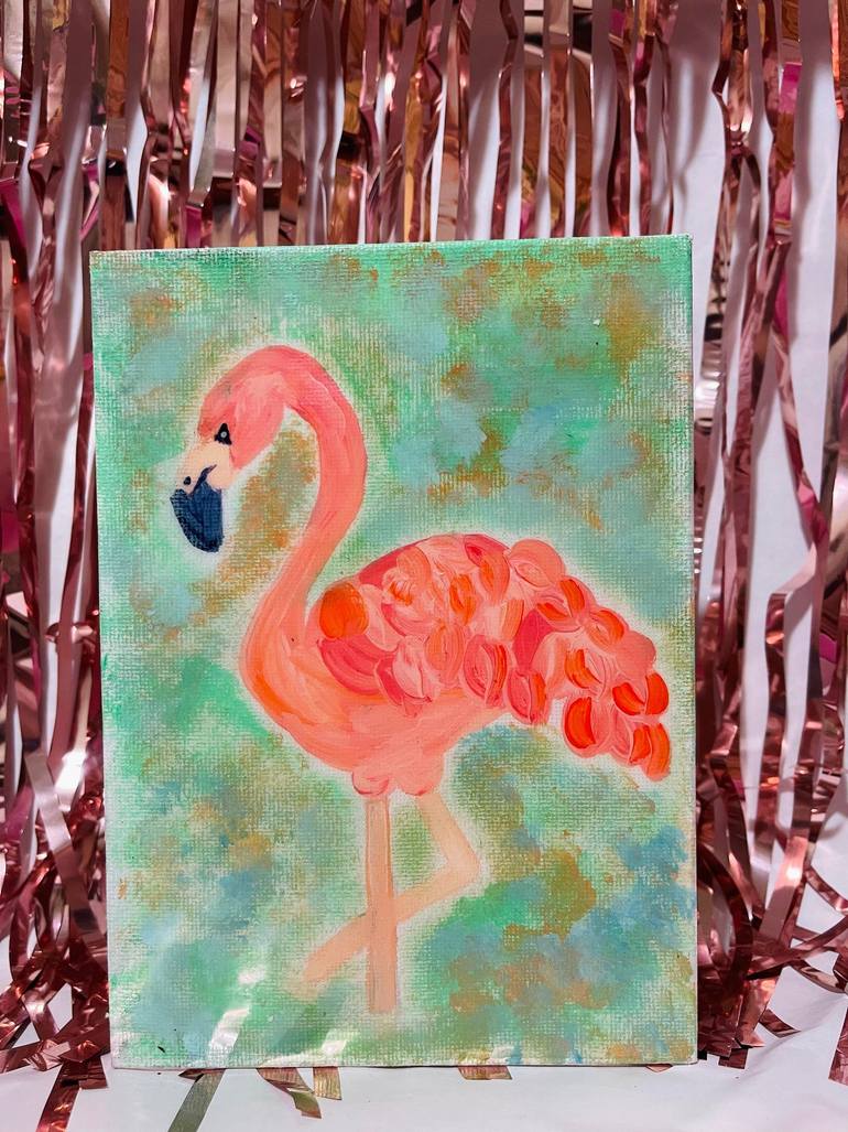 The Flamingo Painting by Creative Toes Art Gallery | Saatchi Art