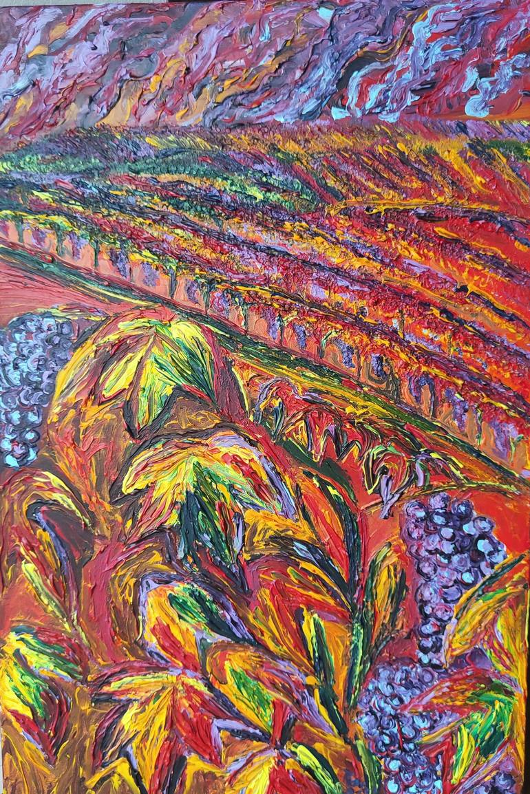 vineyards Painting by Daniela Rossi | Saatchi Art