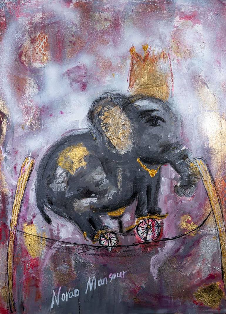 The Elephant Painting by Noran Mansour | Saatchi Art