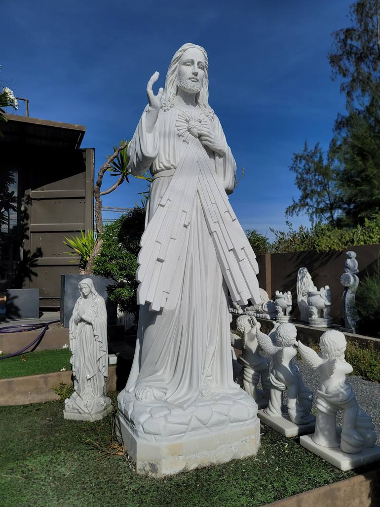 Jesus Stone Sculpture Sculpture by Michael Ho | Saatchi Art