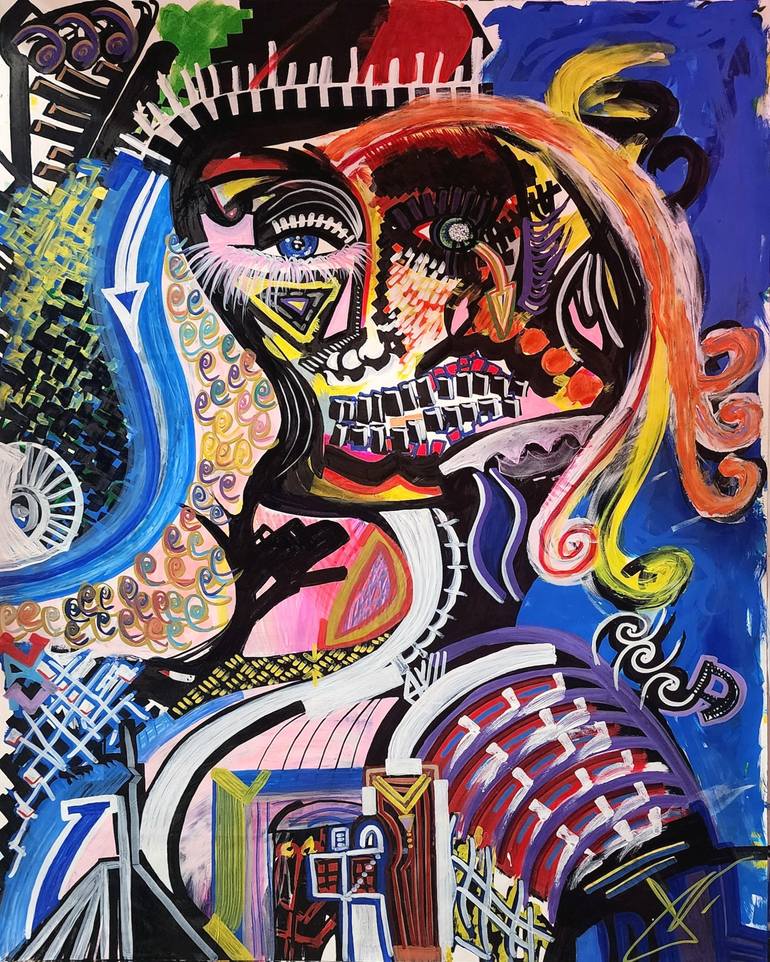 Seconda from Fasces Veritas Series Painting by Sam Simeone | Saatchi Art