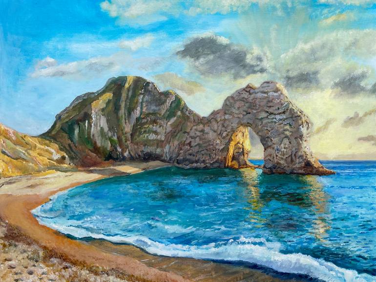 Durdle Door Painting by Adam Balthazor | Saatchi Art