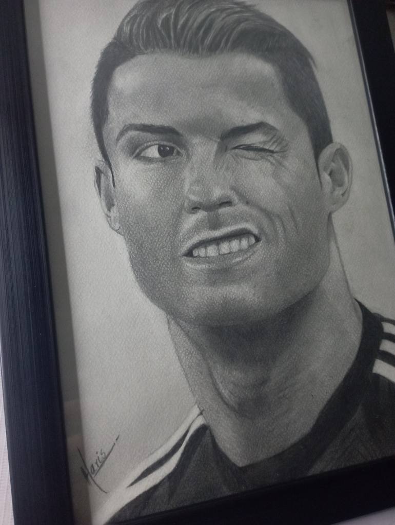 Cristiano Ronaldo drawing Drawing by Haris Ikram | Saatchi Art