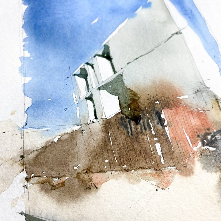 Watercolor drawing of a beautiful architecture in Kuwait Drawing by ...