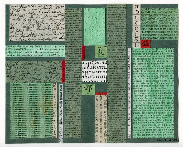 Language Collage # 992 Collage by Evelyn Eller | Saatchi Art