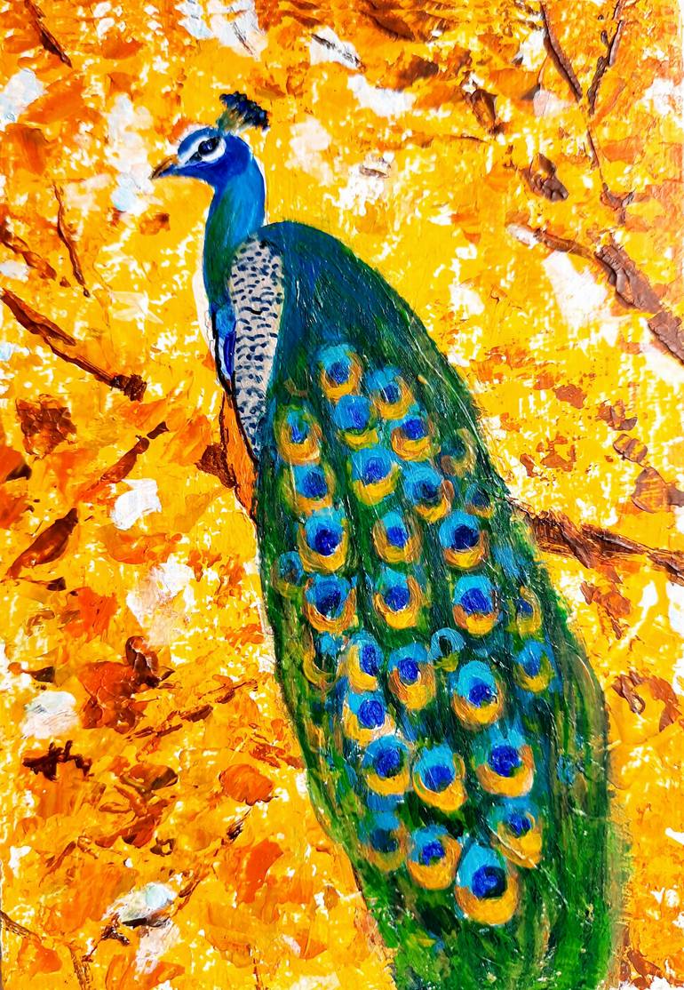 The Vibrant Peacock Painting by Asha Shenoy | Saatchi Art Australia