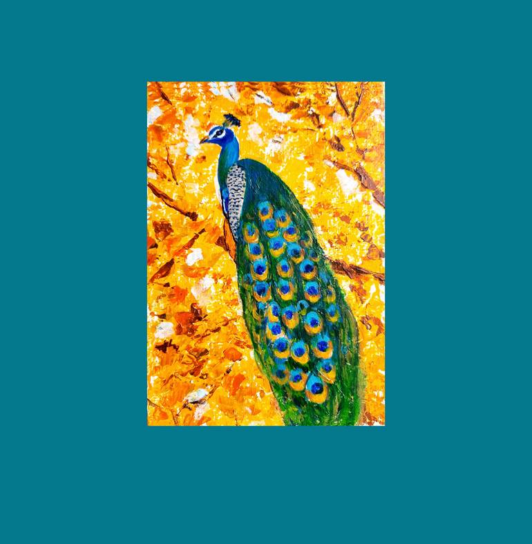 The Vibrant Peacock Painting by Asha Shenoy | Saatchi Art Australia