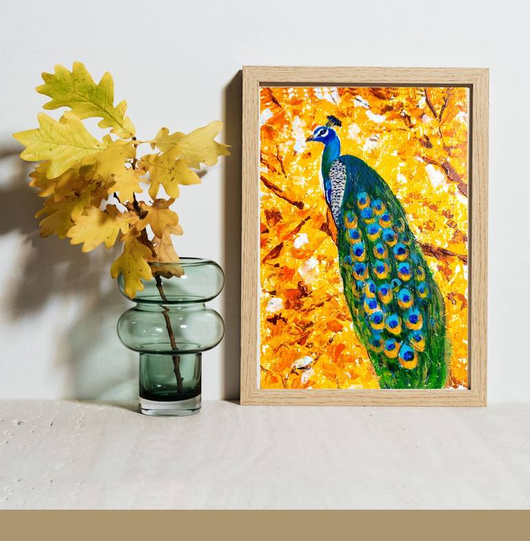The Vibrant Peacock Painting by Asha Shenoy | Saatchi Art Australia