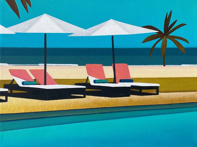 Poolside Gold 1 Painting by Ji Young Yoon | Saatchi Art