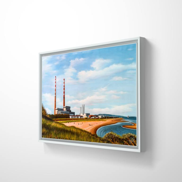 Poolbeg Chimneys, Dublin, Ireland Painting by Conor Kelly | Saatchi Art