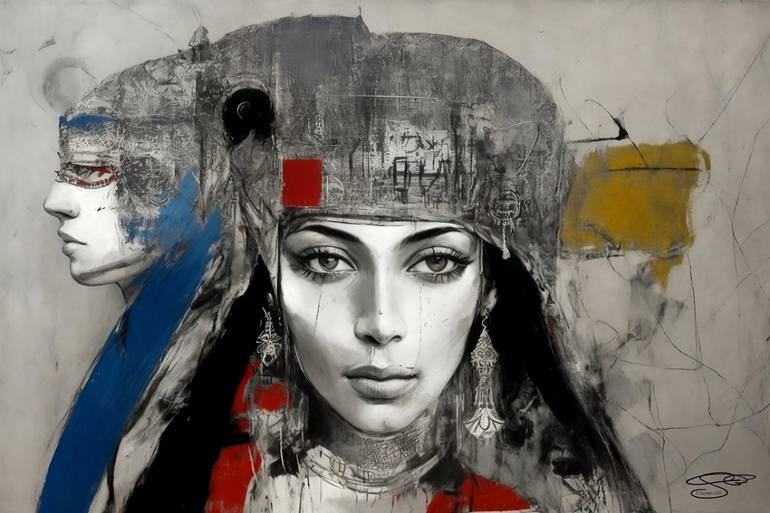 ATOSSA - Daughter of Cyrus the Great Printmaking by Kay Uwe Rott ...