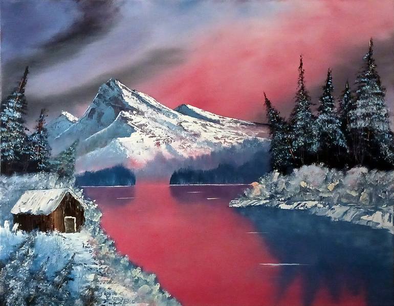Winter Reflections Painting by Matt Seabrook | Saatchi Art
