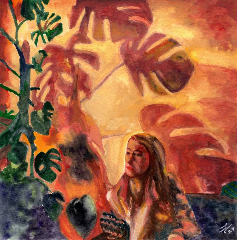 Portrait of Mallory Painting by Tom Jenkins | Saatchi Art