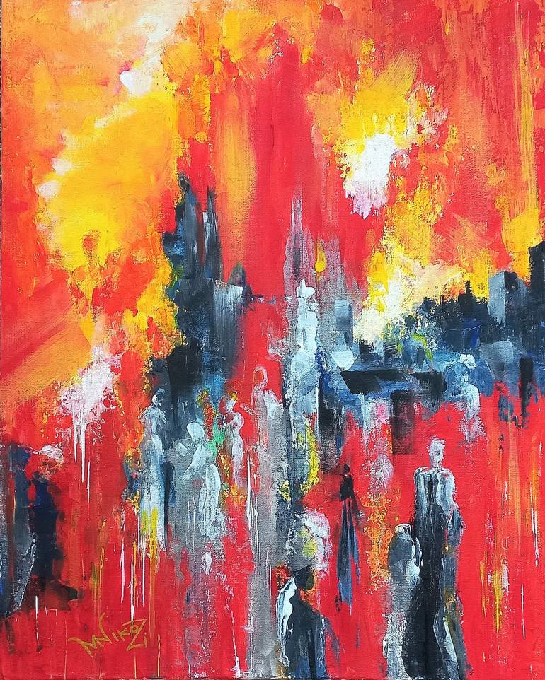 Energy of motion Painting by Maryna Nikolaychuk | Saatchi Art