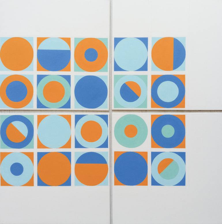 Circles - Polyptych Painting by Diju Arts | Saatchi Art