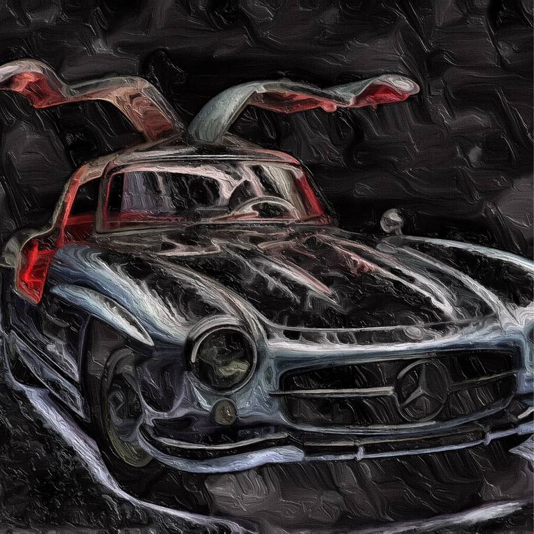 Iconic Elegance: Mercedes-Benz 300 SL Gullwing Painting by The Supercar ...