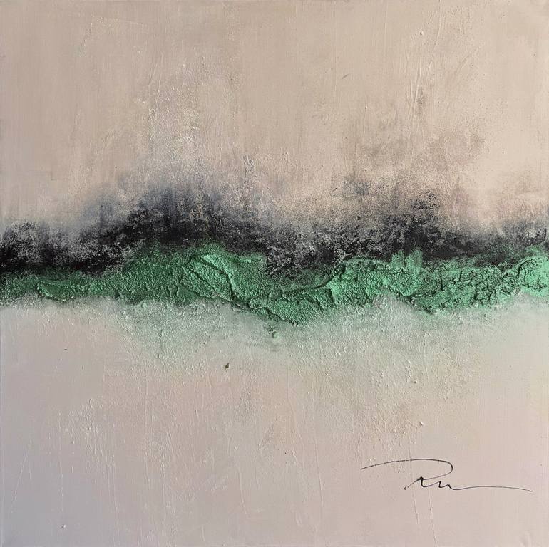 Refined Sea Wave Minimalism Painting by Indie Ru | Saatchi Art
