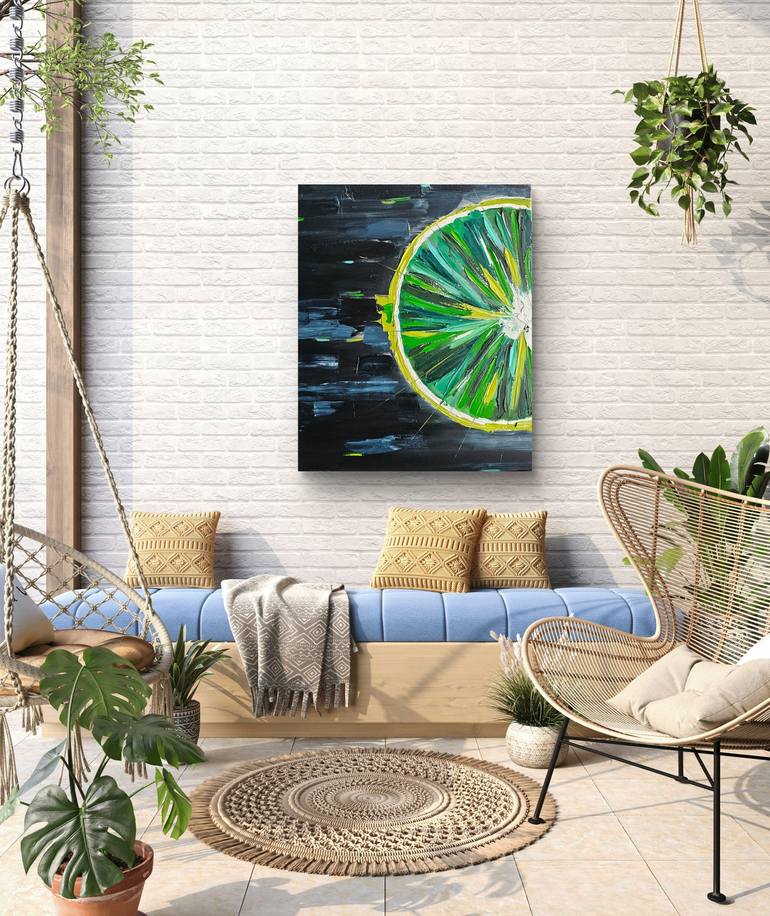 Lime Painting by Oksana Babala | Saatchi Art