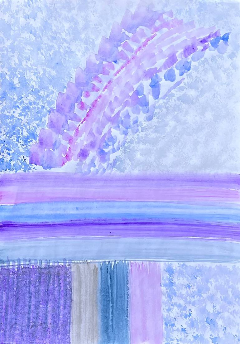 The Lavender Sea Painting by Wan Yin HO | Saatchi Art