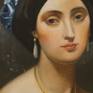 Reproduction-Portrait of Princess de Broglie. Ingres 1853, detail ...