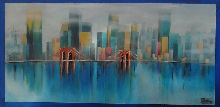 New York city Painting by Emanuel Antonio RODAS NIETO | Saatchi Art