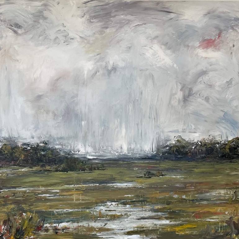 On The Marsh by John Beard Painting by John Beard Fine Art | Saatchi Art