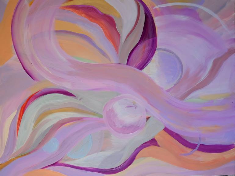 Violet Light Painting by Maria Haddad | Saatchi Art
