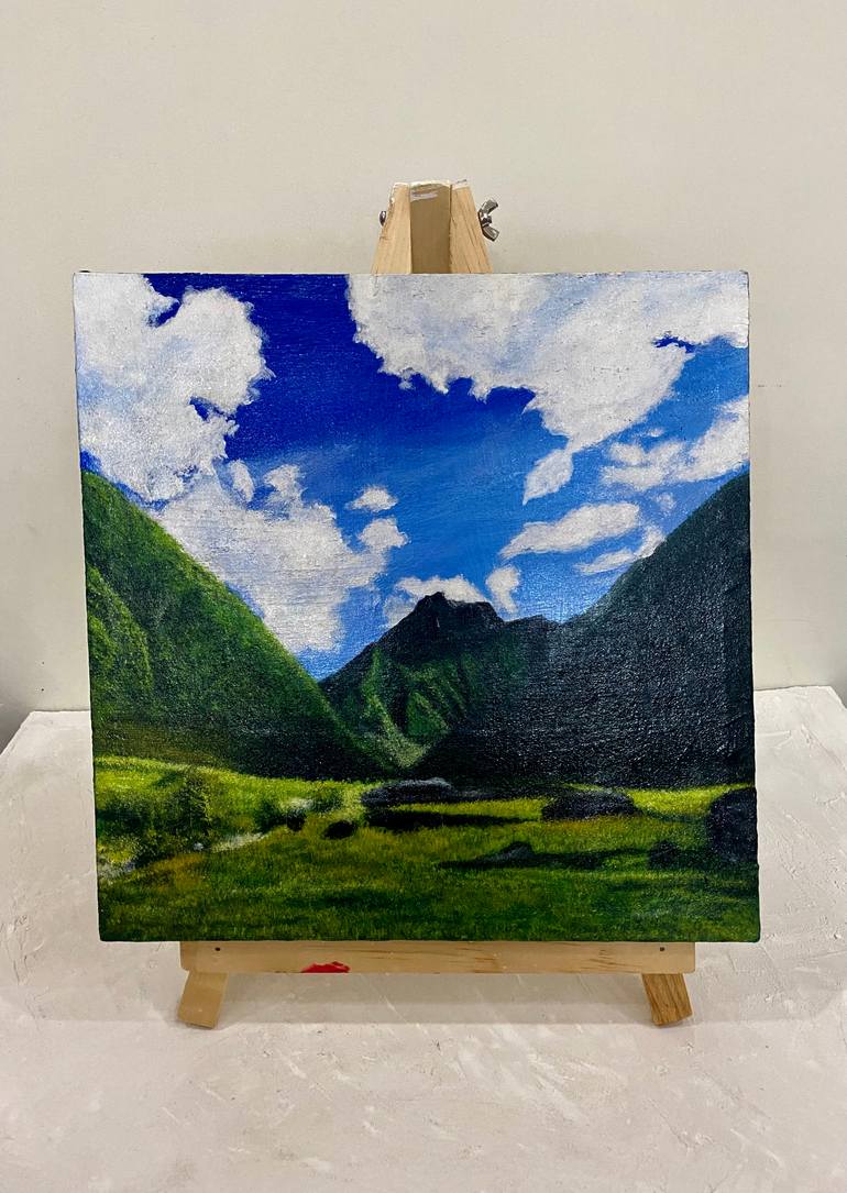 Tormik Meadows Roundu, Gilgit Baltistan Painting by Ayesha Qureshi ...