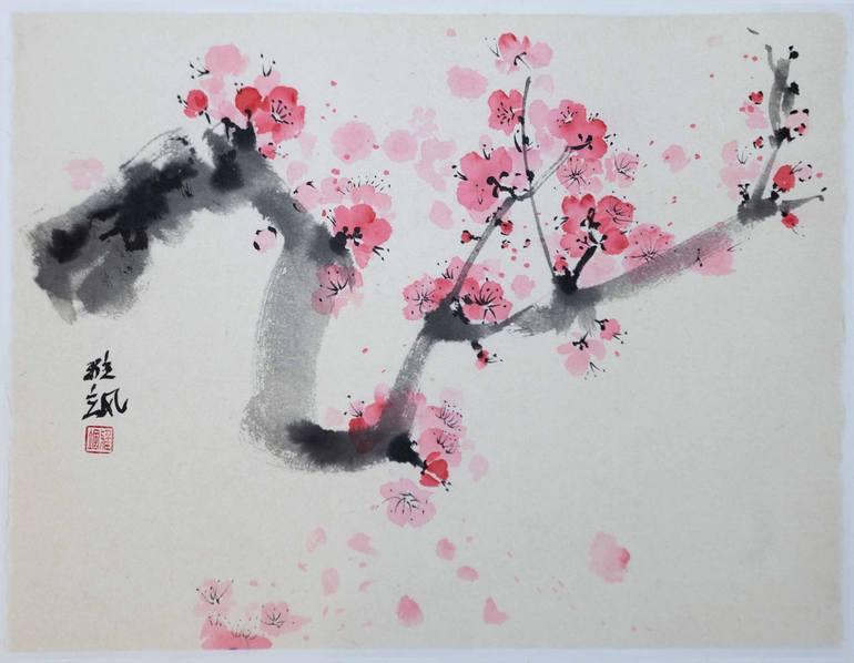 Sakura. Painting by Yasa Mt | Saatchi Art
