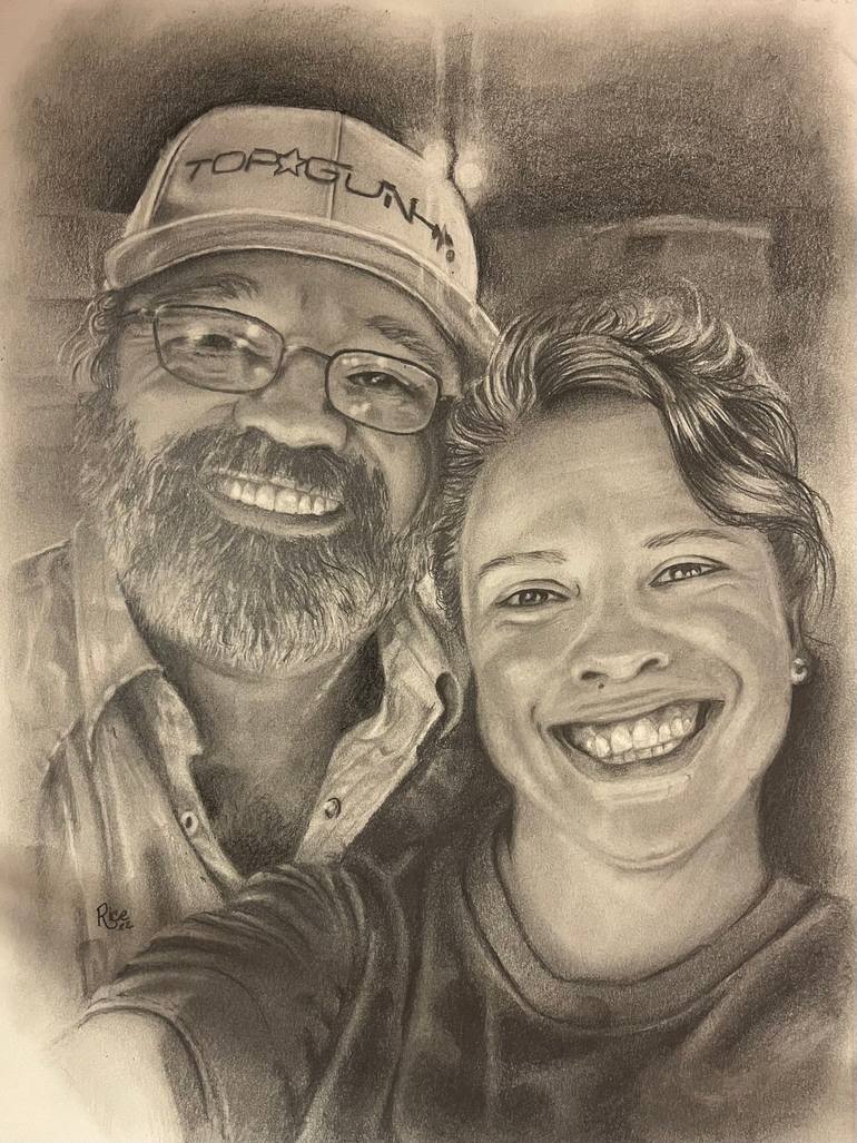 Tracy And Carrie Drawing by Robin Rice | Saatchi Art