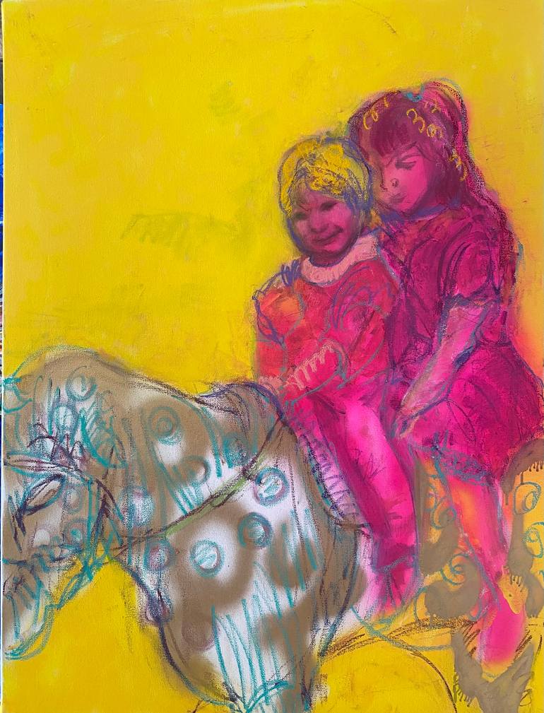 The sisters Painting by Natalia Rozenbaum | Saatchi Art