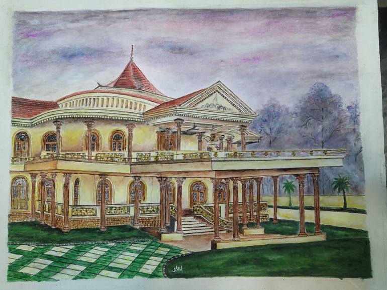 Dream house painting Painting by Muhammad Arif | Saatchi Art