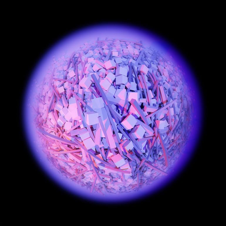 POLYHEDRAL LANDSCAPE 1 Digital by Máximo Jiménez Morillo | Saatchi Art