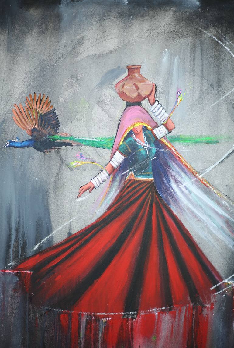 Grace of the Thar Painting by Saqib Ali Syed | Saatchi Art