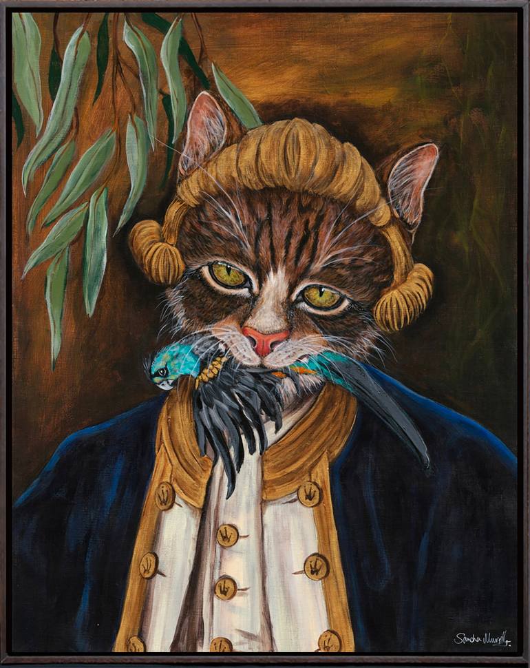 The Cat 2023 Painting by Sandra Murphy | Saatchi Art