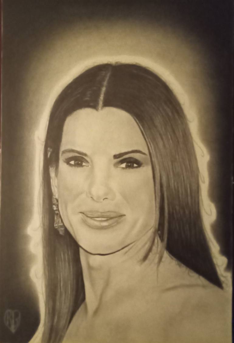Sandra Bullock Drawing by Robert Torres III | Saatchi Art