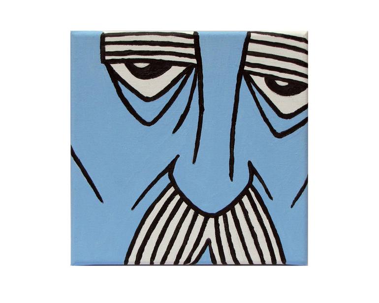 Blue Old Man Painting by Simeon Genew | Saatchi Art