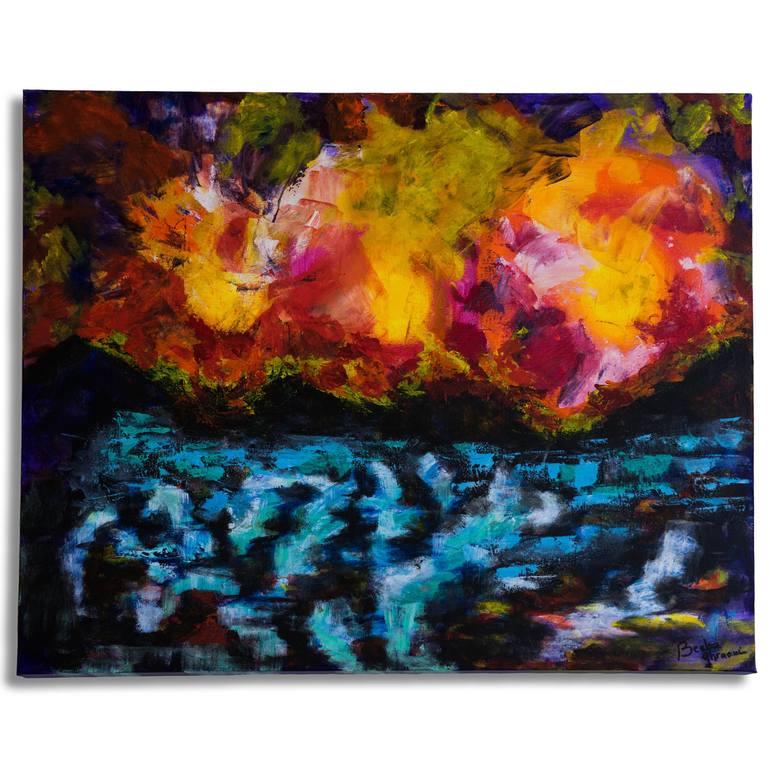 When Two Worlds Collide Painting by Lara Kusez | Saatchi Art