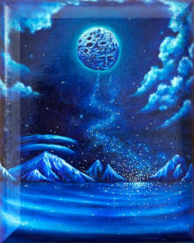 Weeping Moon Painting by Becky Bump | Saatchi Art