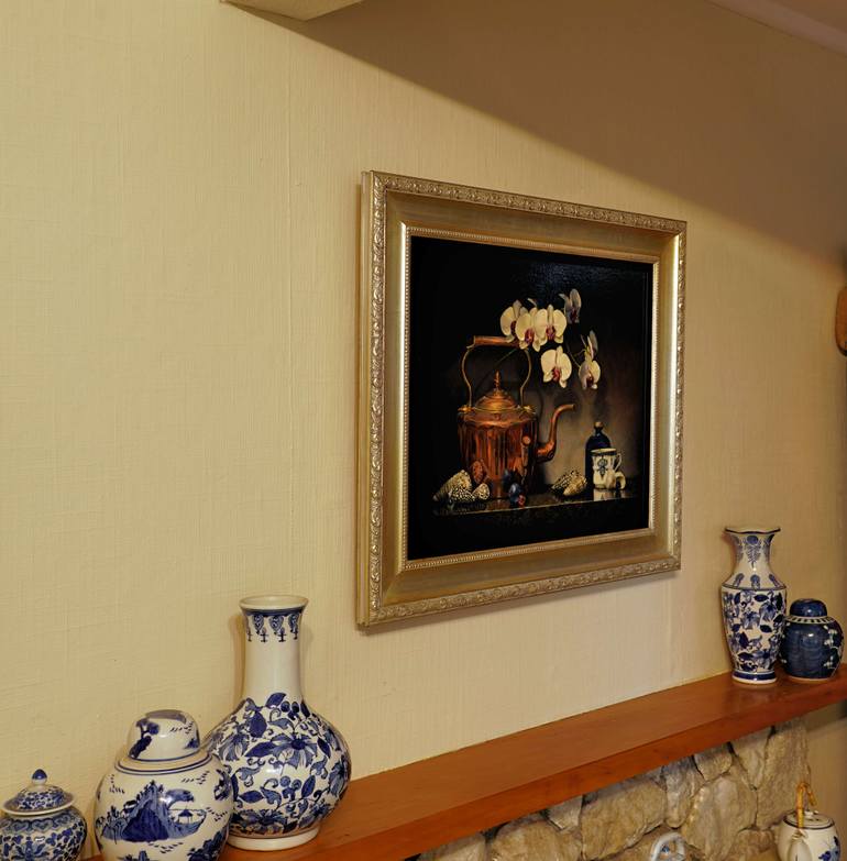 Orchid Blue Version 2 Painting by ken Hunt | Saatchi Art