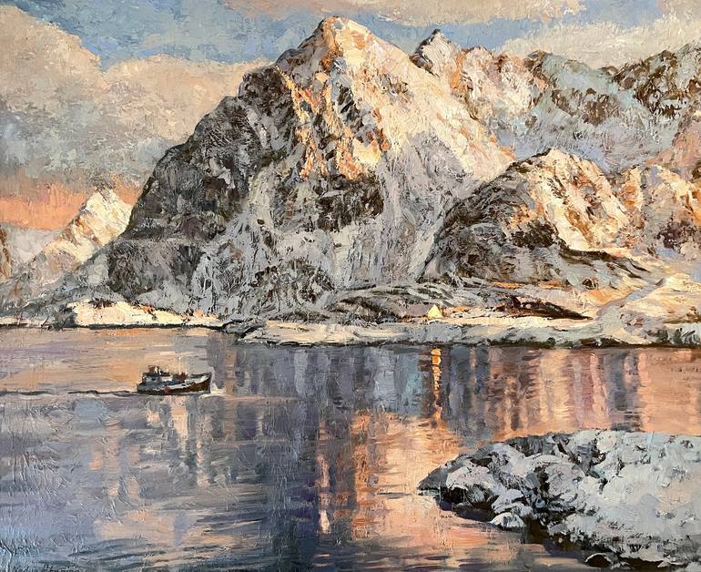Lofoten idyll Painting by Nadezda Stupina | Saatchi Art