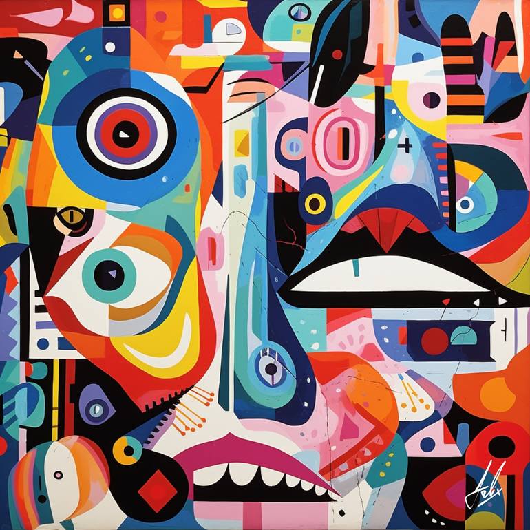Shapes Of Humanity No. 1 Painting by King Felix | Saatchi Art