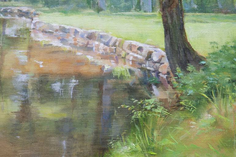 Anderson Pond in Waveny Park Painting by Oleg L Gorovyi | Saatchi Art