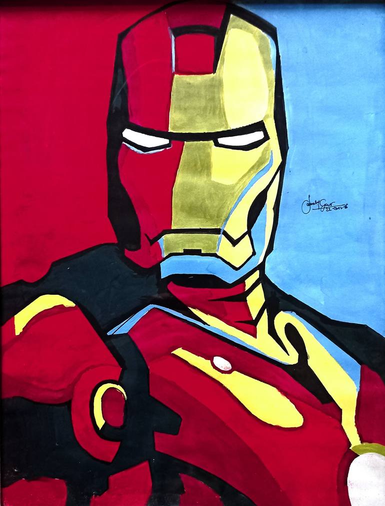 The Iron Symphony: A Tribute in Hues Drawing by Saurabh Gaur | Saatchi Art